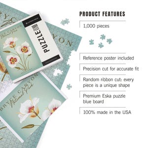 Puzzle, Bryce Canyon National Park, Vintage Flora Series, Sego Lily ...