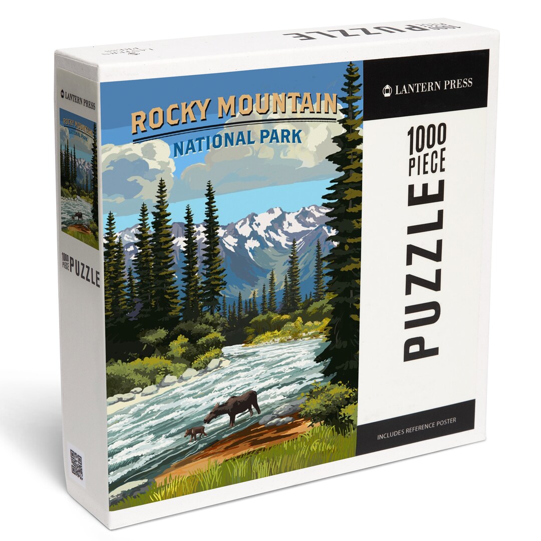 Puzzle Rocky Mountain National Park Moose and River Rapids - Etsy
