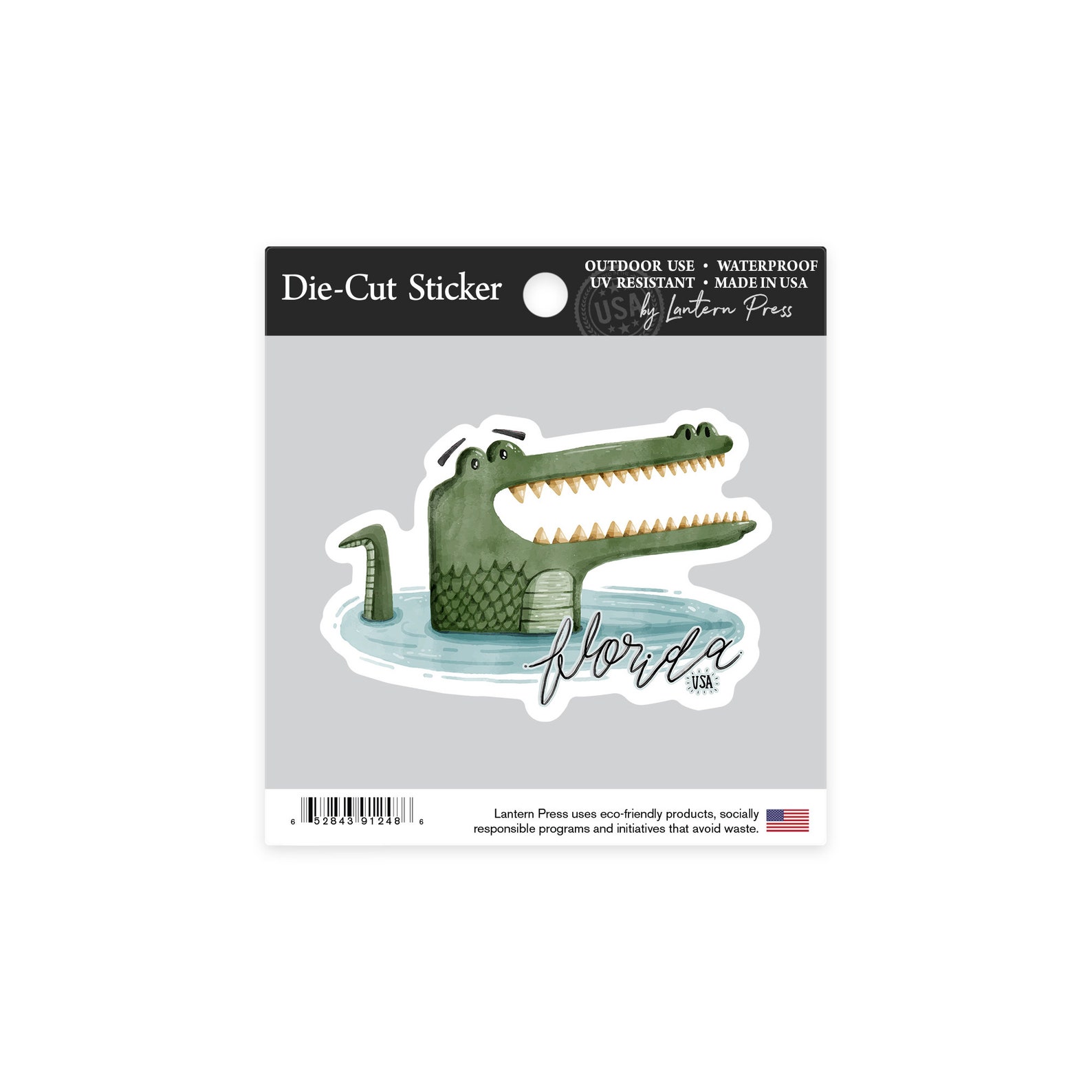 Sticker Florida Alligator Watercolor Contour Lantern - Etsy