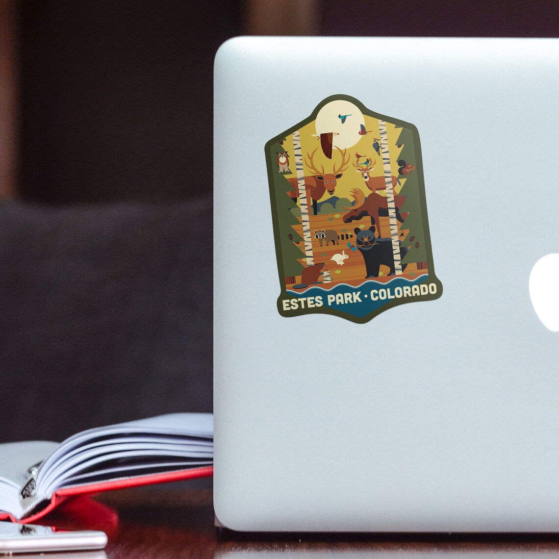 Sticker Estes Park Colorado Forest Animals and Pine Trees - Etsy