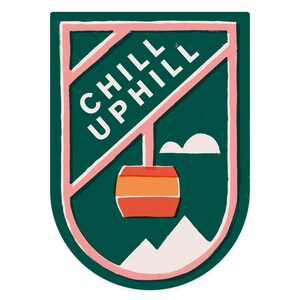Sticker, Snow Patrol Series, Chill Uphill, Contour , Vinyl Die Cut ...