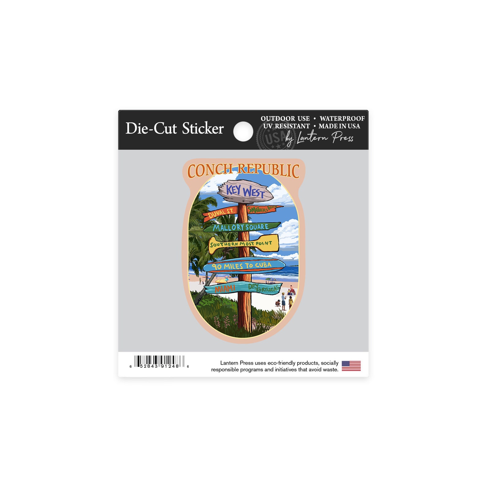 Sticker Key West Florida Conch Republic Destination Signs | Etsy