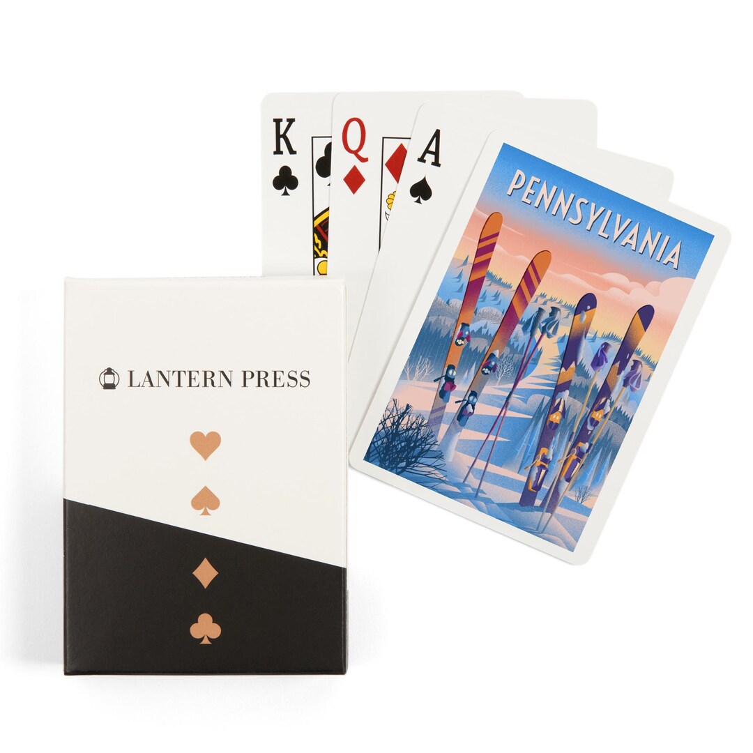 Playing Cards, Pennsylvania, Prepare for Takeoff, Skis in Snowbank, 52 ...