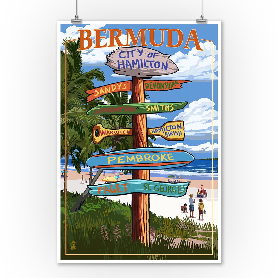 Prints Signs Bermuda Destinations Sign Unique Metal Art - Etsy