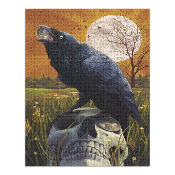Puzzle Raven and Skull 1000 Pieces Unique Jigsaw Family - Etsy UK
