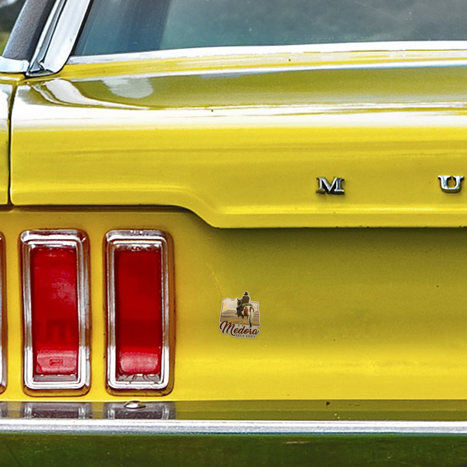 Sticker Medora North Dakota Cowboy on Ridge Contour - Etsy