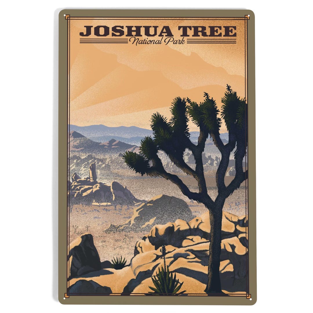Metal Signs, Joshua Tree National Park, California, Lithograph National ...