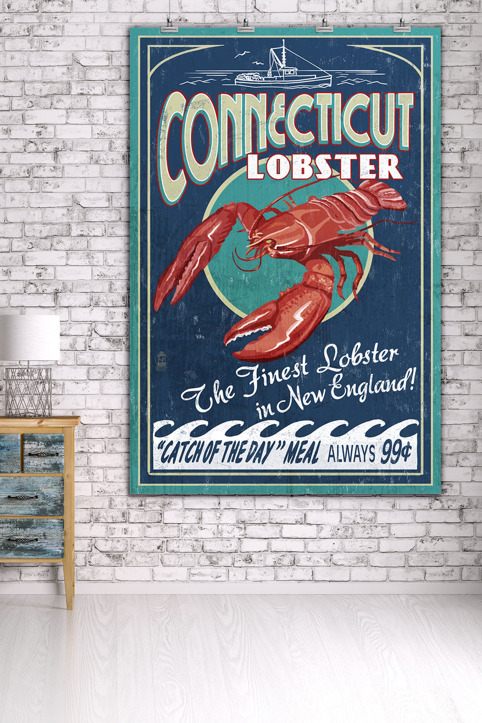 Prints Signs Connecticut Lobster Shack Vintage Sign | Etsy