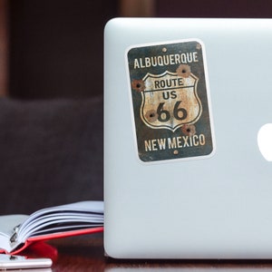 Sticker Albuquerque New Mexico Route 66 Sign Contour - Etsy
