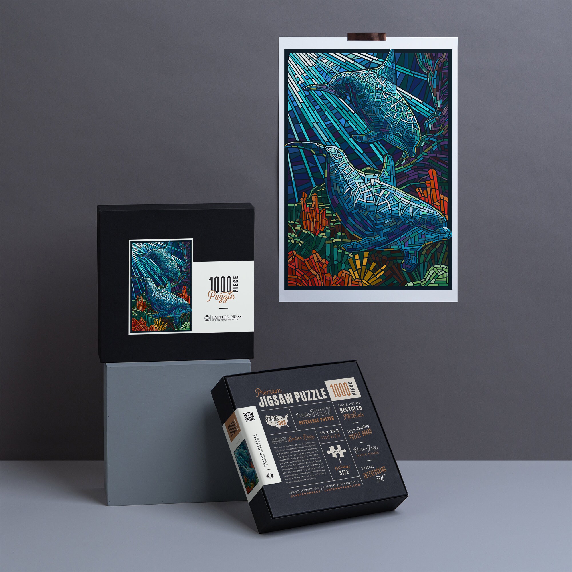 Puzzle Dolphin Paper Mosaic 1000 Pieces Unique Jigsaw - Etsy