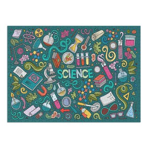 Puzzle Science Icons Collage 1000 Pieces Unique Jigsaw - Etsy