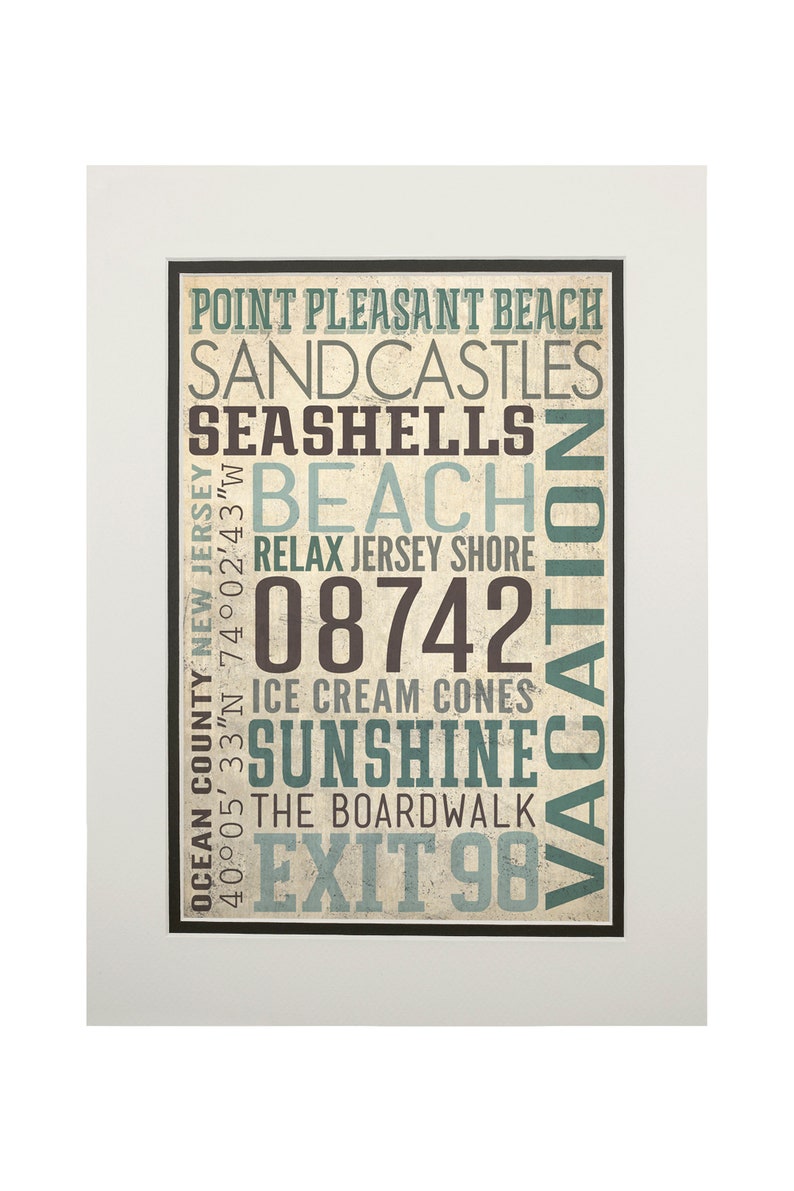 Prints Signs Point Pleasant Beach New Jersey Typography - Etsy