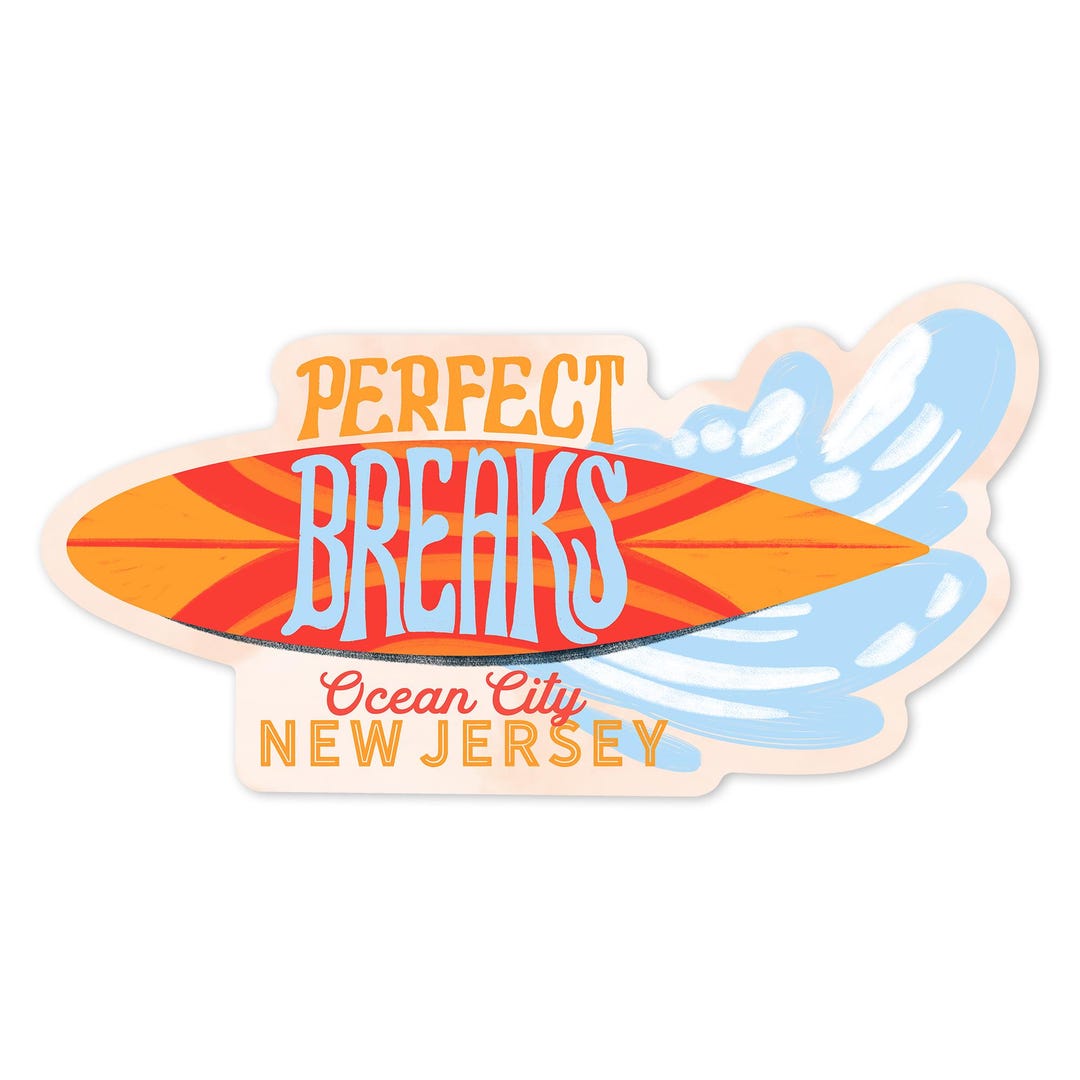 Sticker, Ocean City, New Jersey, Secret Surf Spot Collection ...