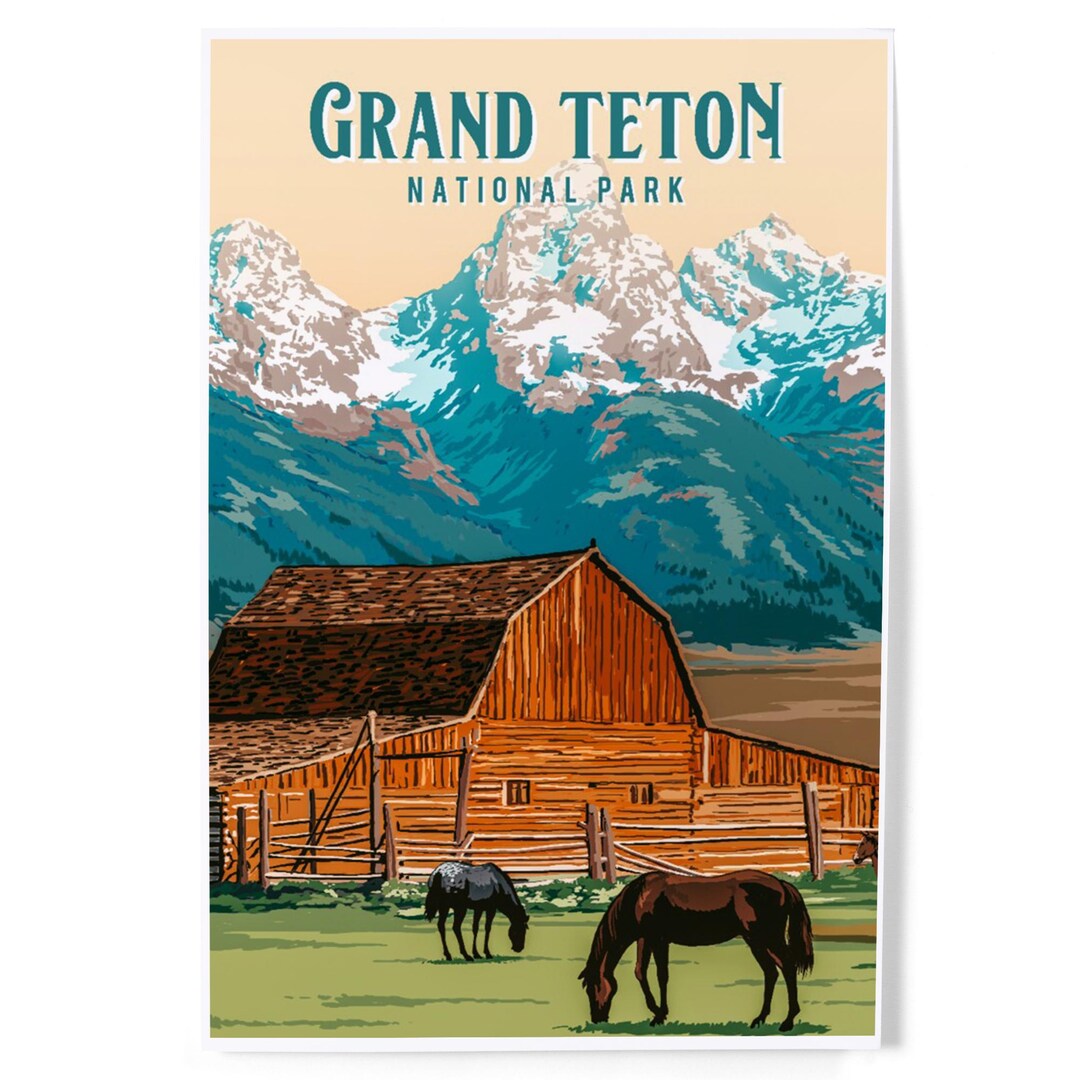 Prints, Grand Teton National Park, Wyoming, Painterly National Park ...
