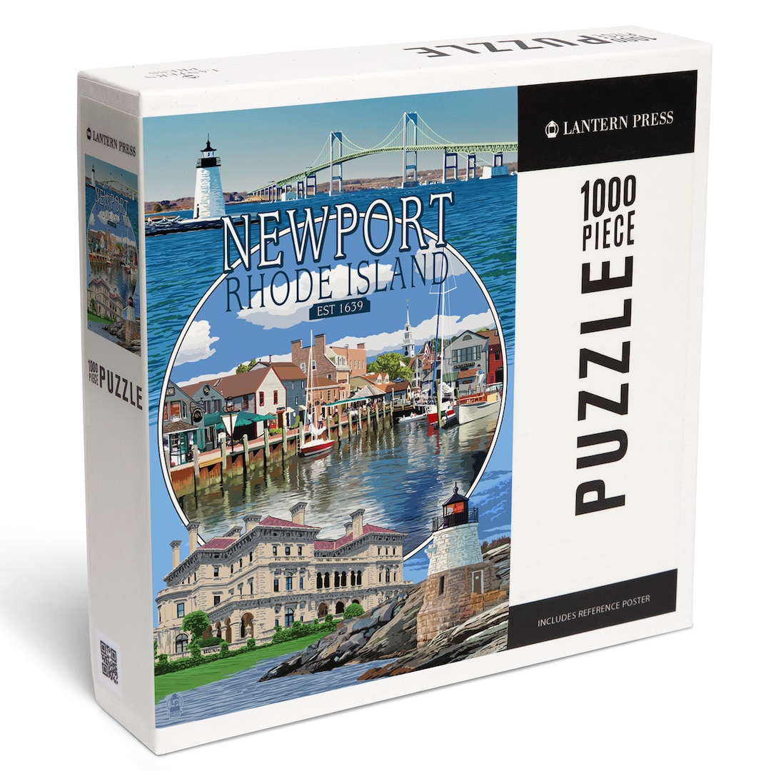 Puzzle, Newport, Rhode Island, Montage Scenes, 1000 Pieces, Unique ...