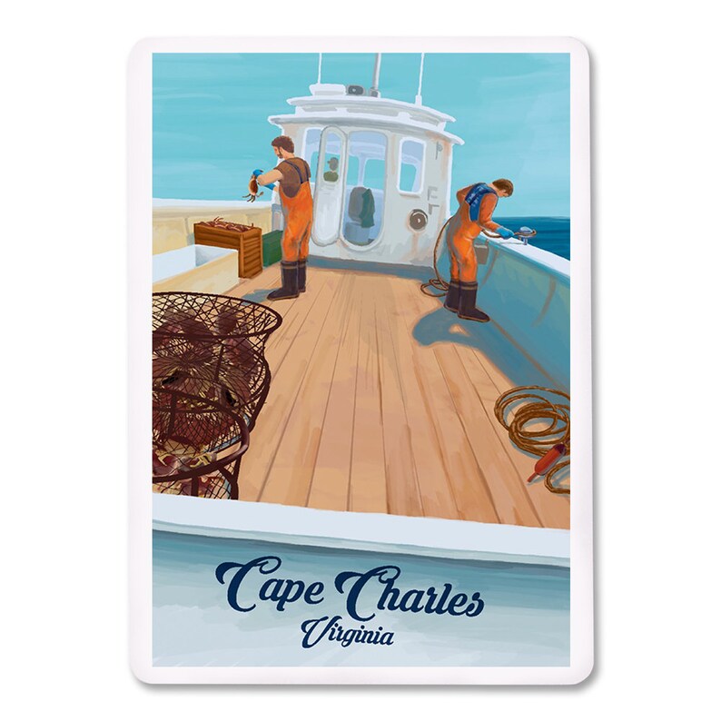 Playing Cards Cape Charles Viriginia Crab Boat 52 Card - Etsy