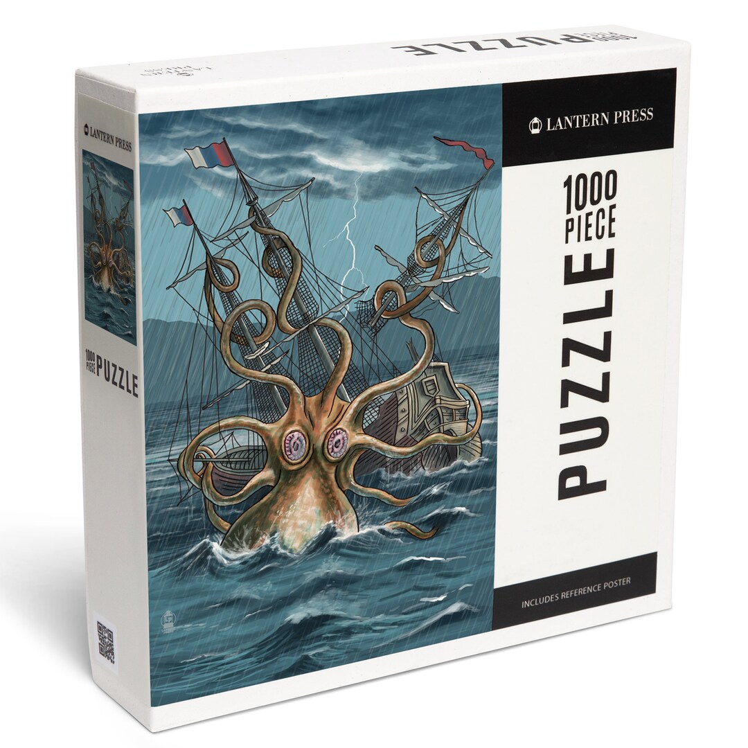 Puzzle Kraken Attacking Ship 1000 Pieces Unique Jigsaw - Etsy