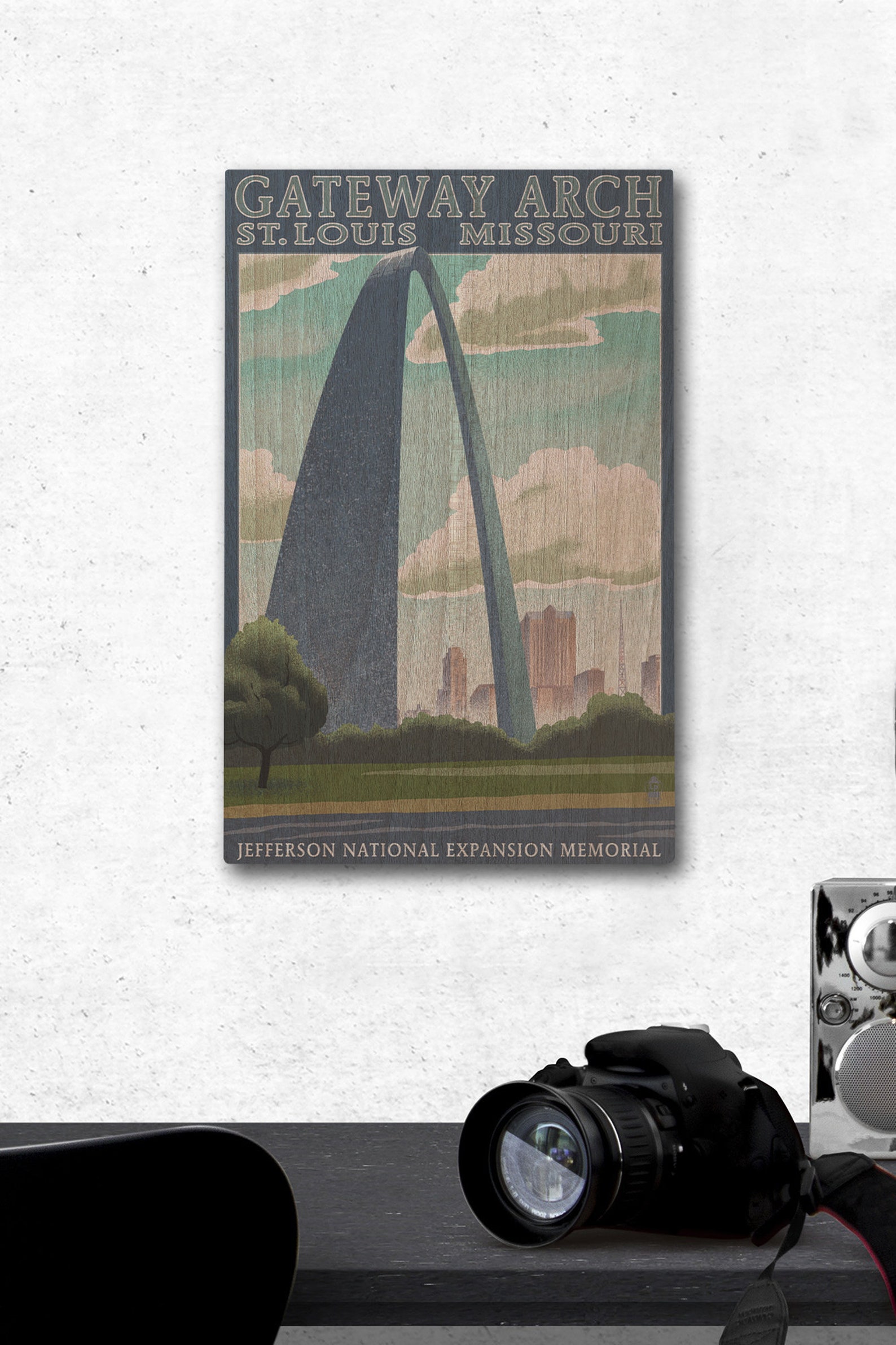 Birch Wood St. Louis Missouri Gateway Arch Lithography - Etsy