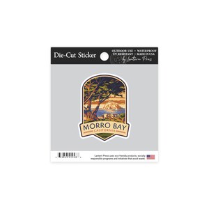 Sticker Morro Bay California Town View With Morro Rock - Etsy