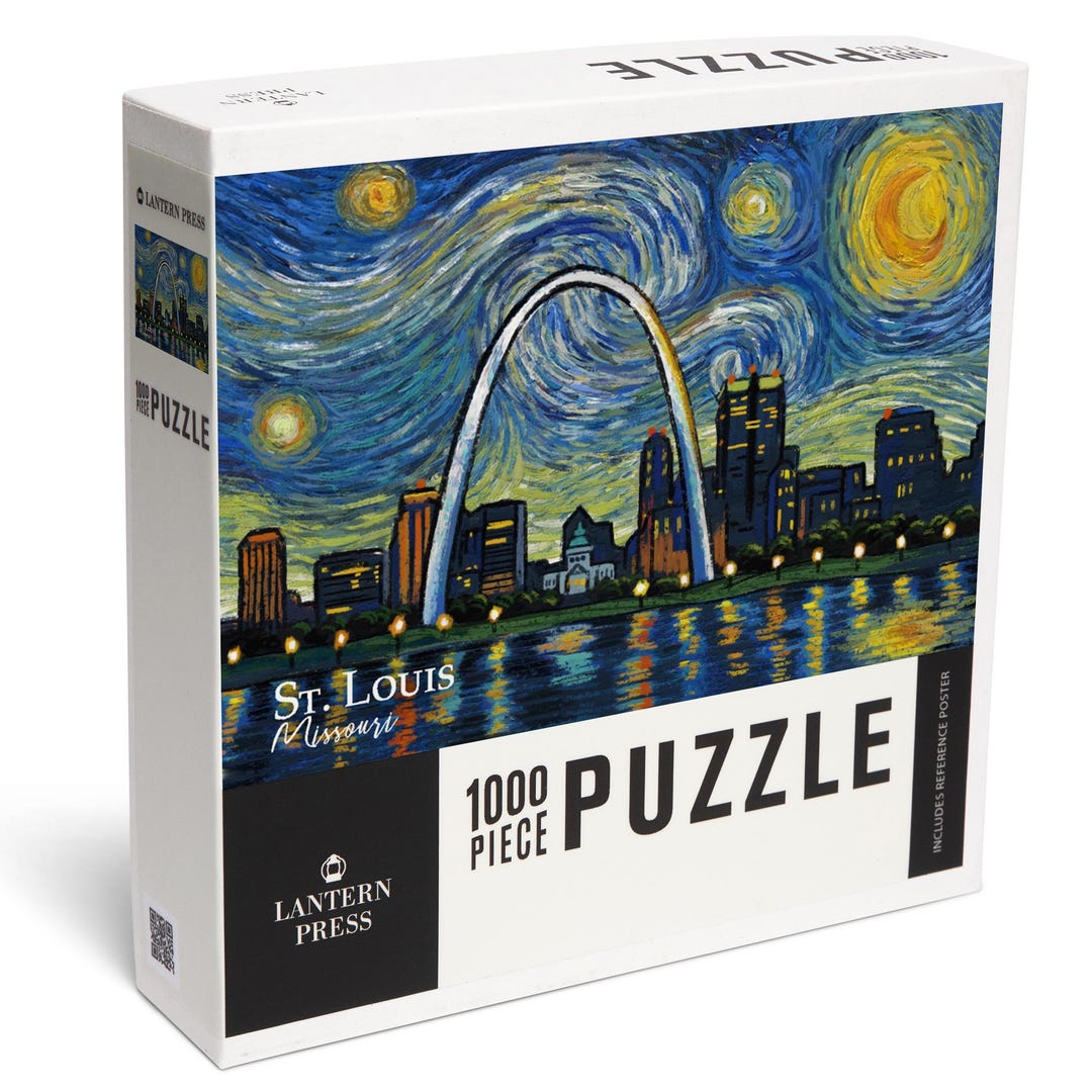 Puzzle, St. Louis, Missouri, Waterfront Skyline, Starry Night, 1000 ...