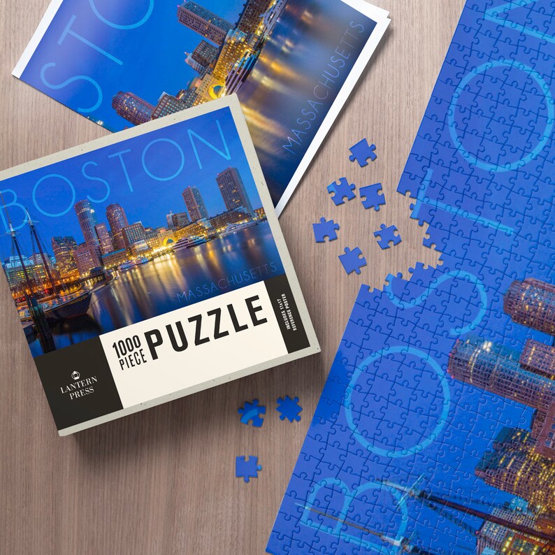 Puzzle Boston Massachusetts Fan Pier at Night 1000 Pieces - Etsy