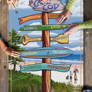 Puzzle Cape Cod Massachusetts Destinations Sign version - Etsy