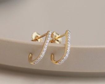 J Hoop Earrings - Etsy