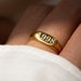 Date Year Number Engraved Ring / Monogram Initial Ring / Personalized ...