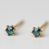 14K Gold Marquise Opal Flat Back Earring 18G Tiny Minimalist Stud ...