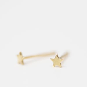 14K Mini Star Stud Earrings Solid 14k Gold Series Minimalist Gold Earrings Fine Jewelry Gifts ...