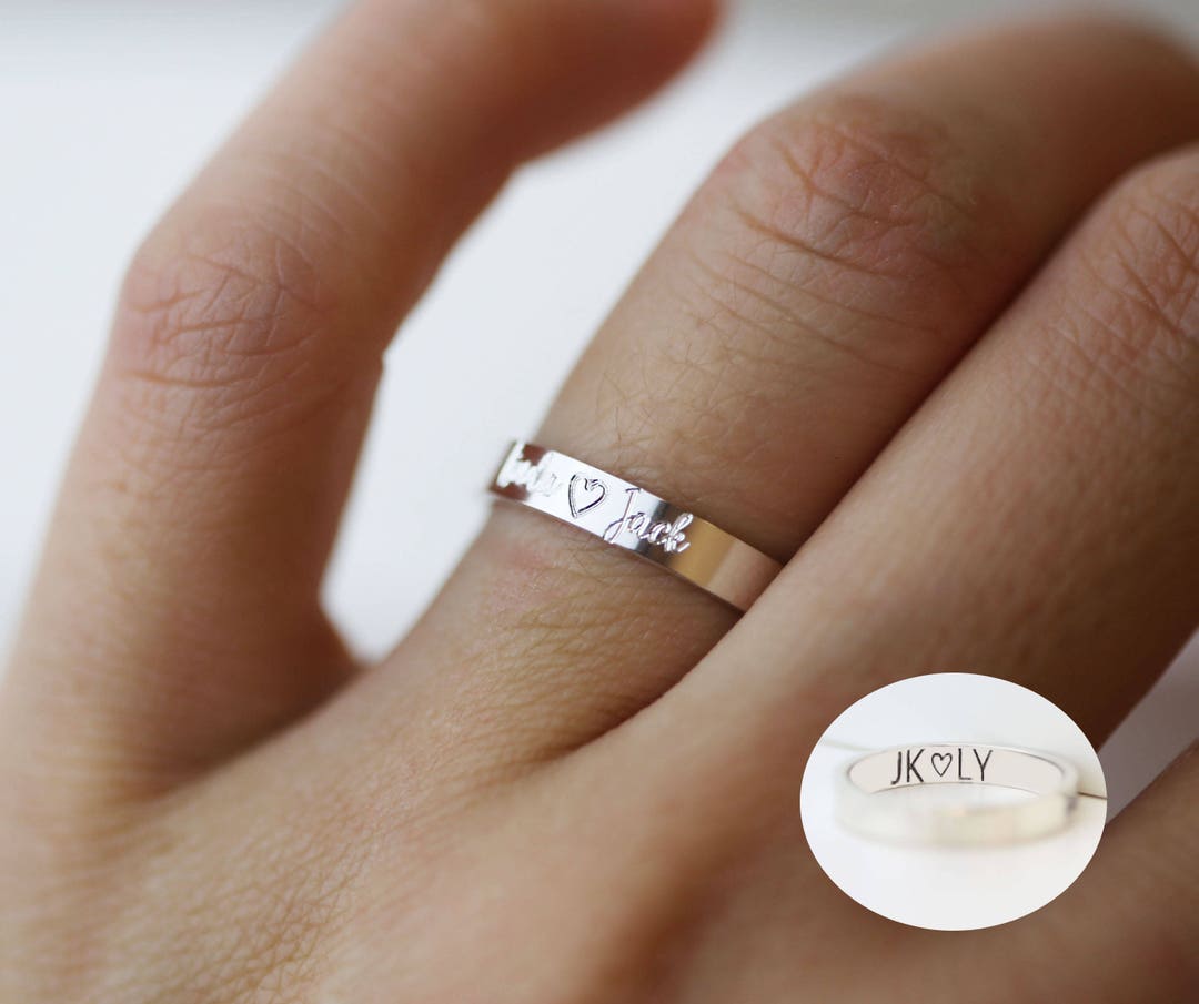 Personalized Rings / Ring With Custom Engraved / Inside Engraving ...