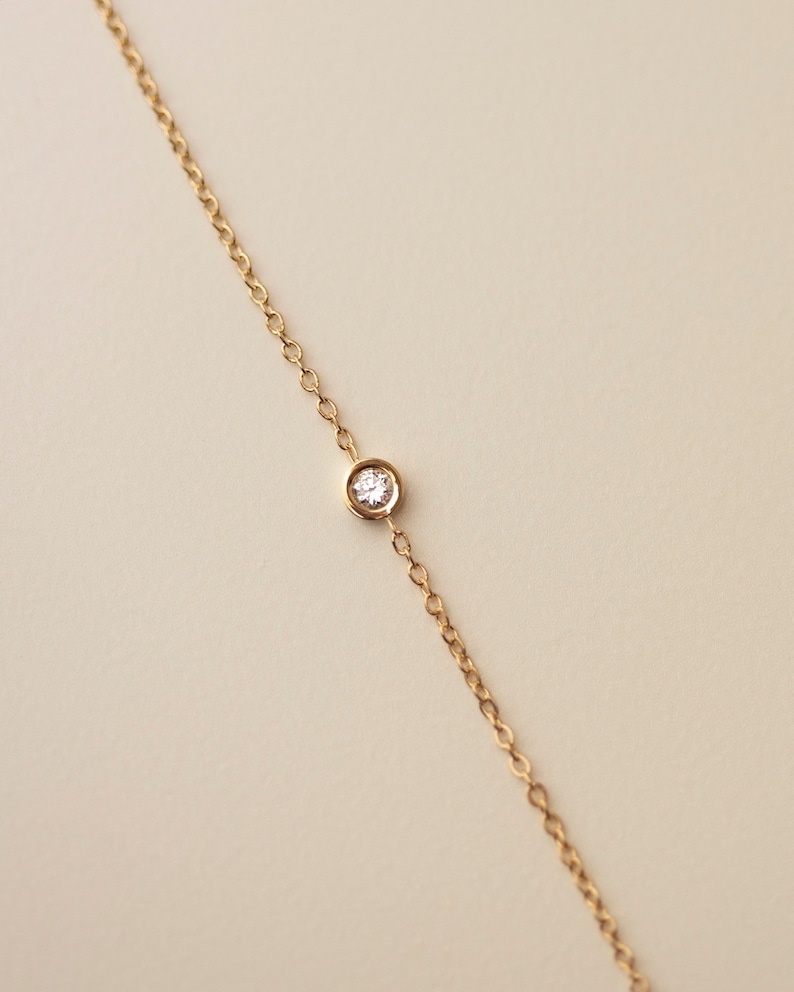 14k Gold Birthstone Bracelet 14k Gold Delicate Chain - Etsy