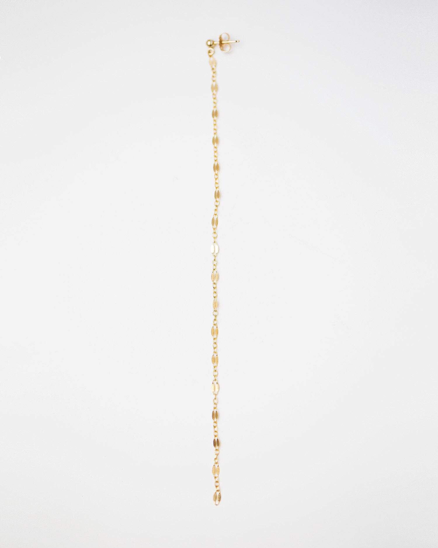 Double Shinny Chain Hang Earrings / Long Earrings / Gold Stud Earrings ...