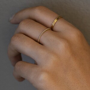 Twisted Stacking Ring | Dainty Stacking Rings | Simple Gold Rings - Etsy