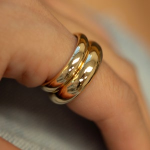 14k Gold Classic Dome Ring | Simple Gold Band - Etsy