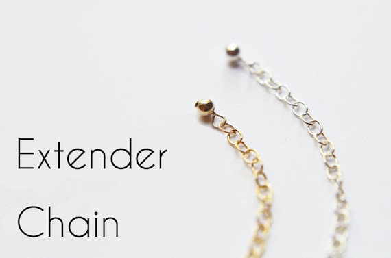 Extender Chain ADD ON Sterling silver and Gold filled | Etsy