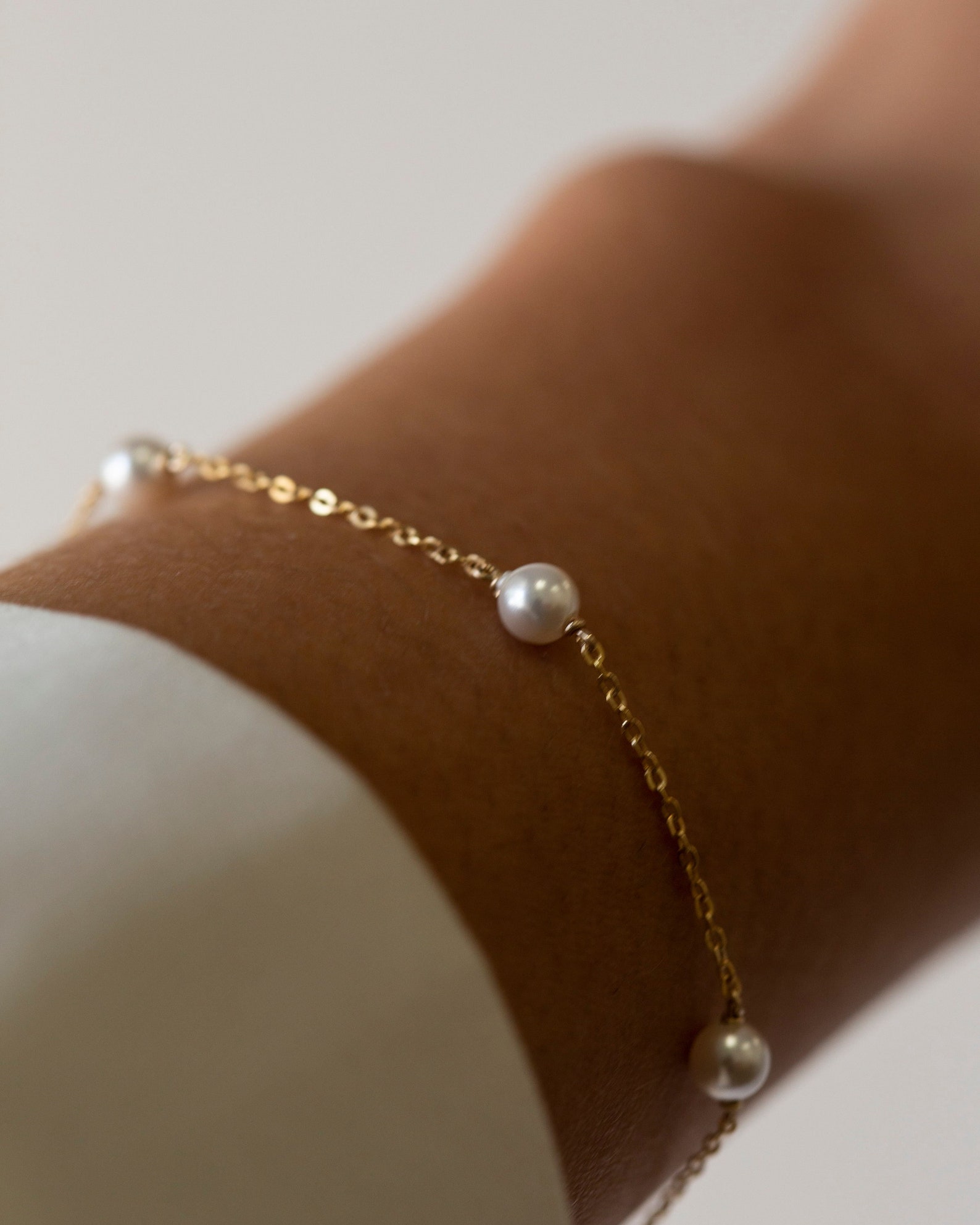 Dainty Pearl Bracelet Bridal Bracelets Wedding Day Bracelets Delicate ...
