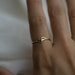 14k Cursive Letter Ring / Dainty Initial Ring in 14k Solid Gold / Gold ...