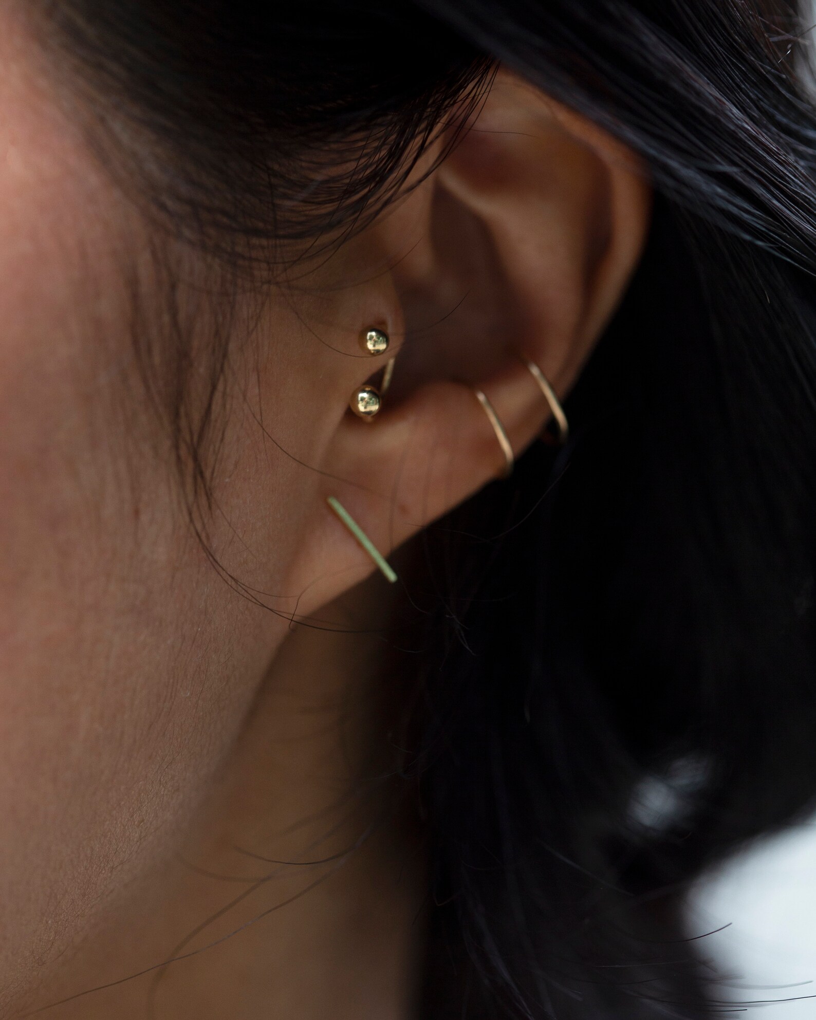 14k Solid Gold Ear Cuff No Piercing Jewelry | Trendy Ear Gold Ear Cuff ...