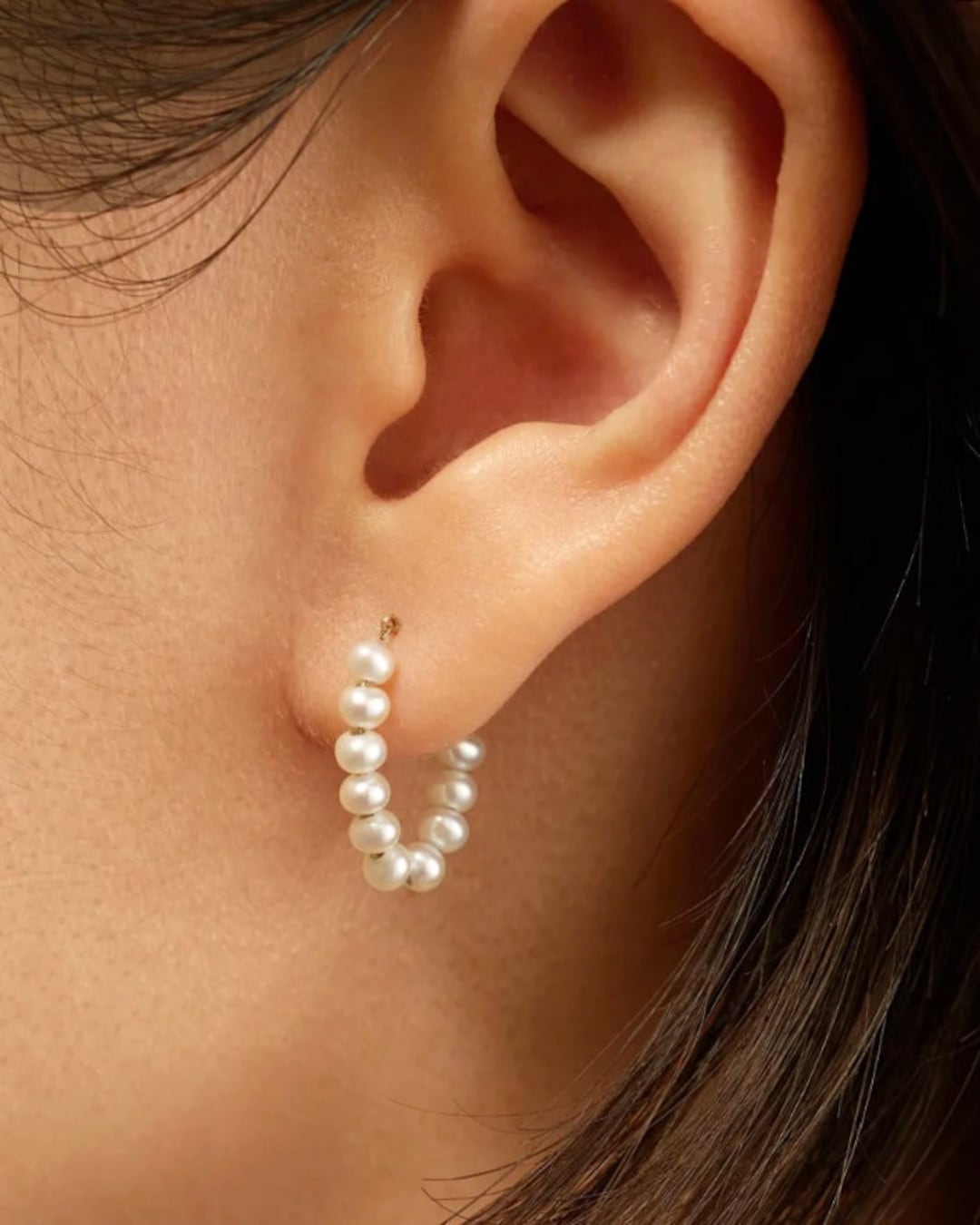 14k Gold Freshwater Pearl Strand Earrings | Fresh Water Pearl Drop ...
