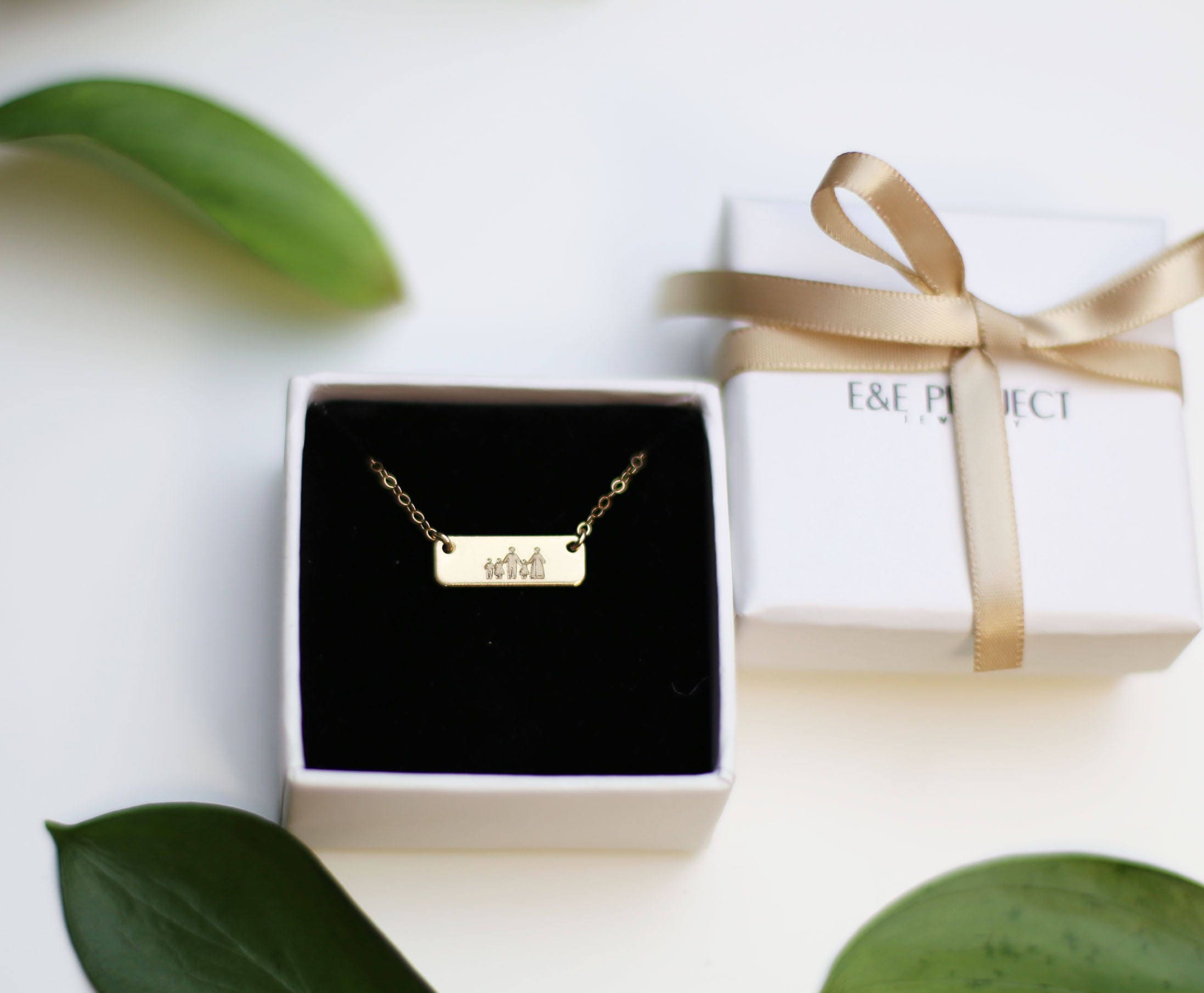 Small Name Necklace, Mini Bar Necklace, Custom Engraved Name Gift for ...
