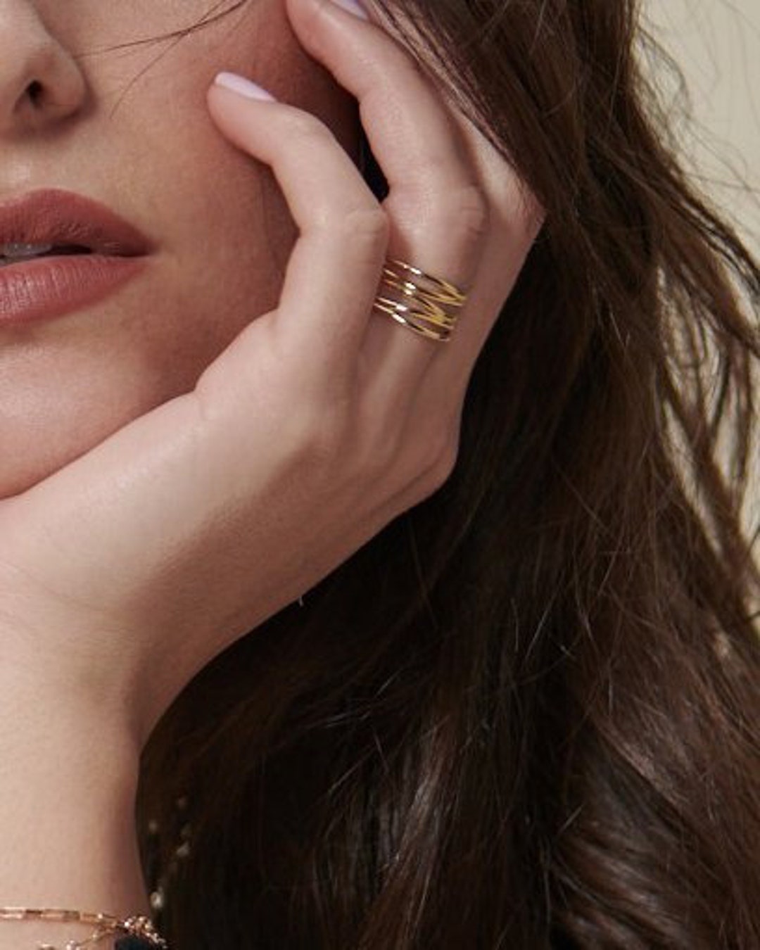 Wrapped Ring // Stacking Wrap Ring in Gold and Sterling Silver - Etsy