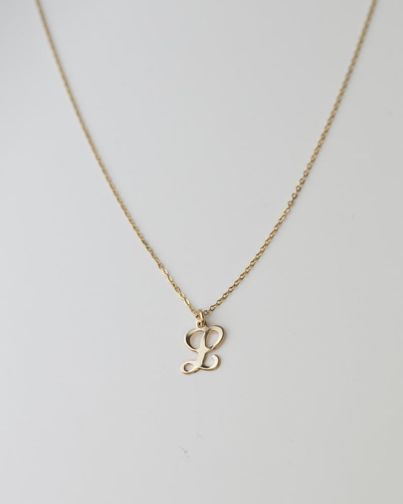 Personalized Cursive Initial Necklace • Christmas Gift for Her - Etsy