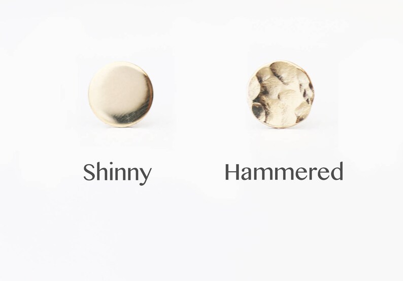 Simple Round Studs // Gold Filled Circle Stud Earrings / Everyday ...