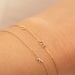 14k Mini Bow Bracelet | Dainty Ribbon Bow Bracelet in 14k Gold | Petite Tiny Bow Cute Bracelet ...