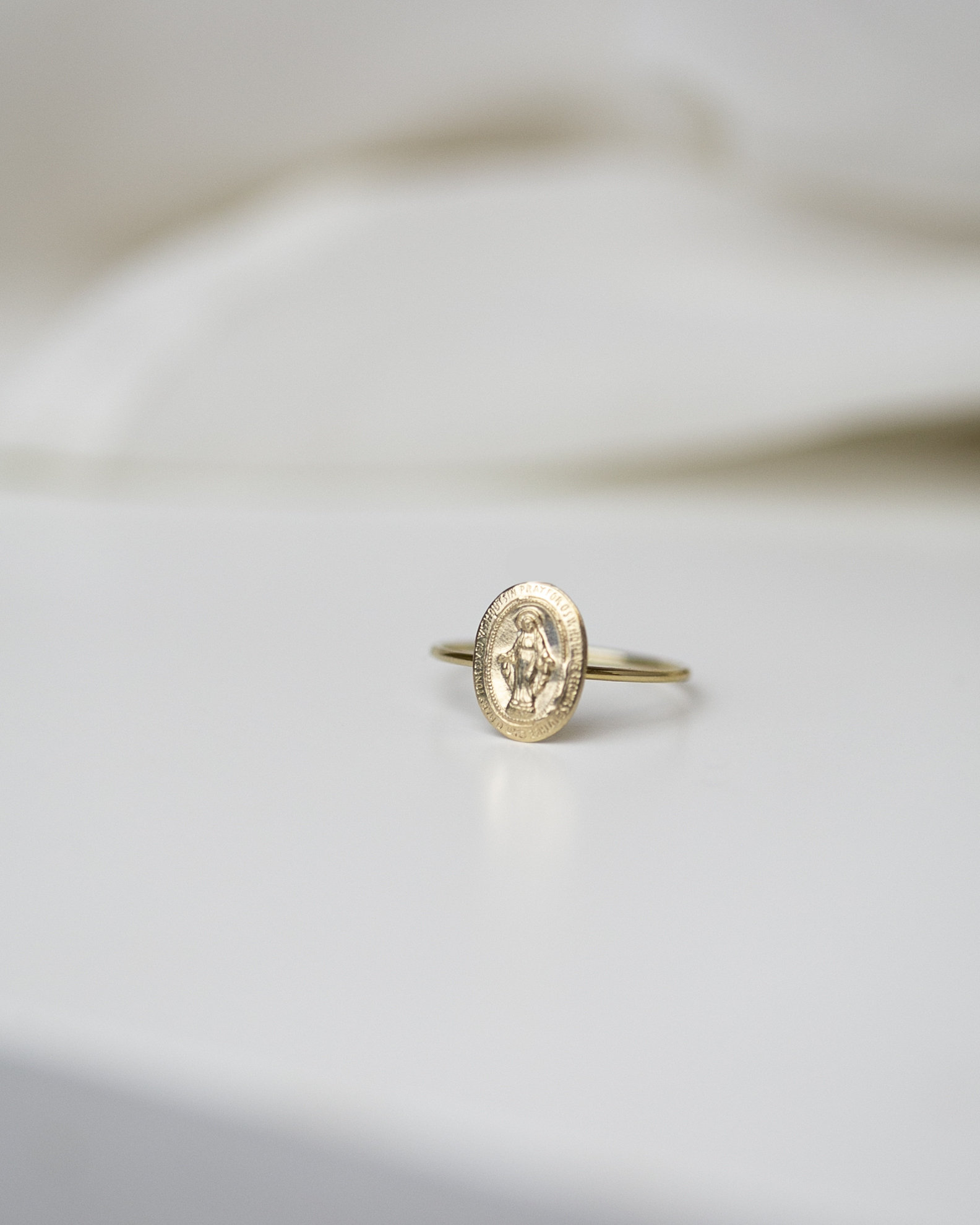 Virgin Mary Ring Religious Jewelry Mary Ring in Gold | Etsy