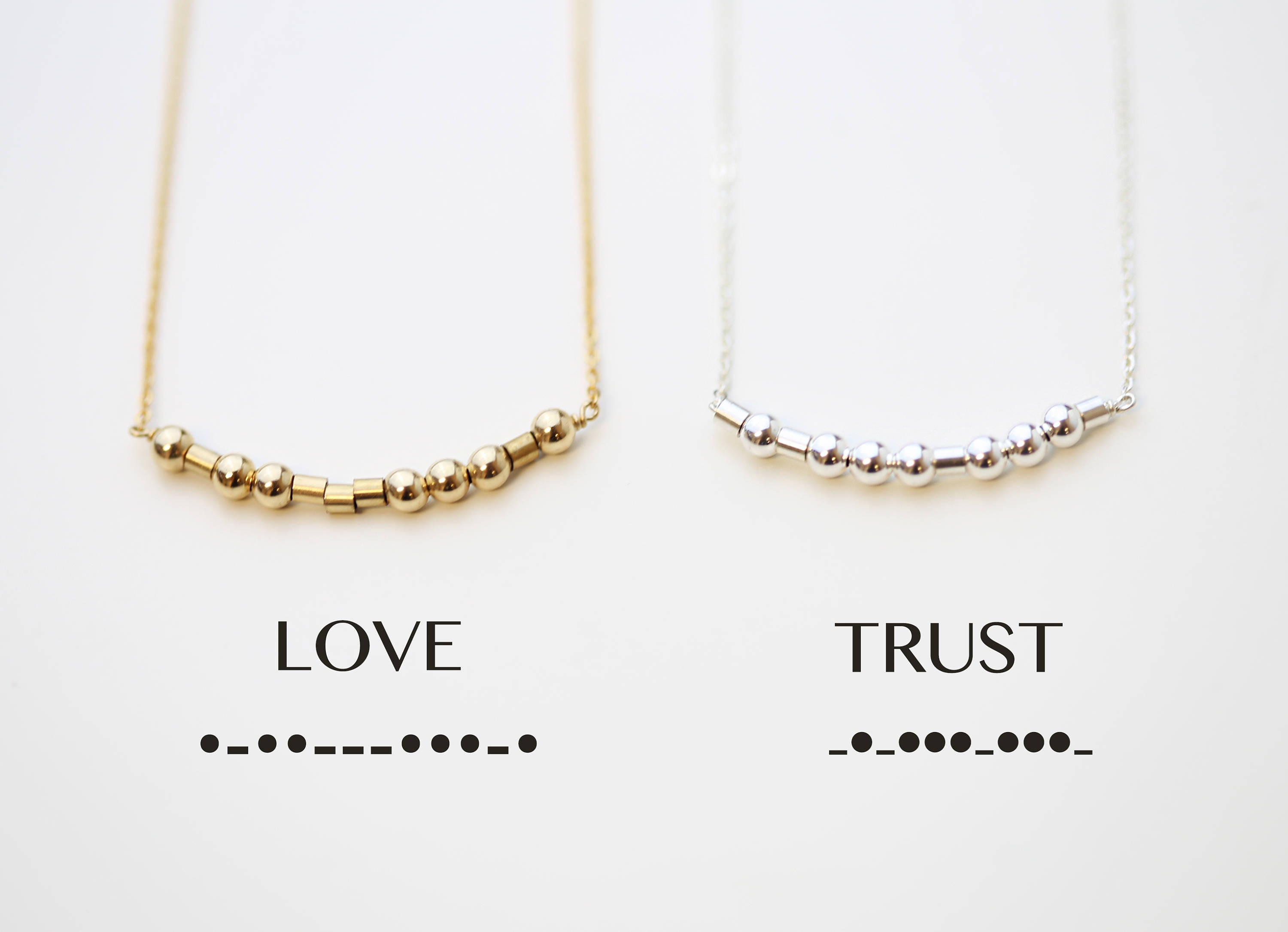 Sister Necklace // Morse code necklace // Personalized Secret | Etsy