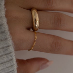14k Gold Classic Dome Ring | Simple Gold Band - Etsy