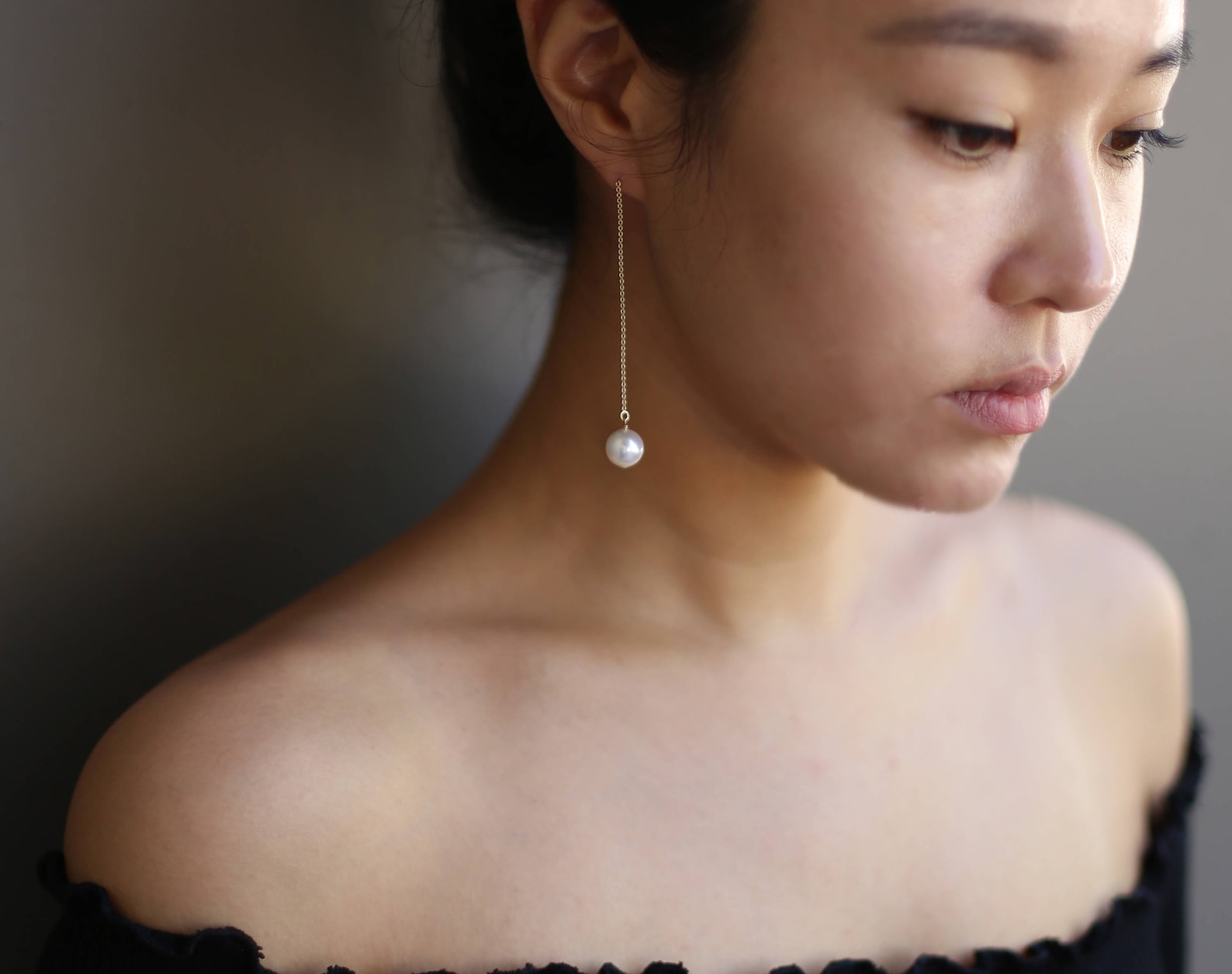 Pearl Dangle Threader Earring // Bridal Earring // Perfect - Etsy