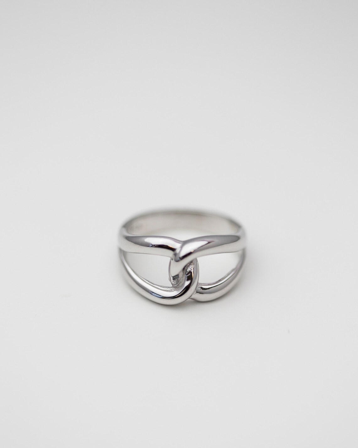 Simple Silver Rings | Tie Ring in Sterling Silver | Infinity Link Rings ...